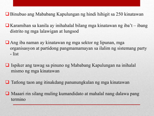 Sangay na Tagapagbatas | PPTX