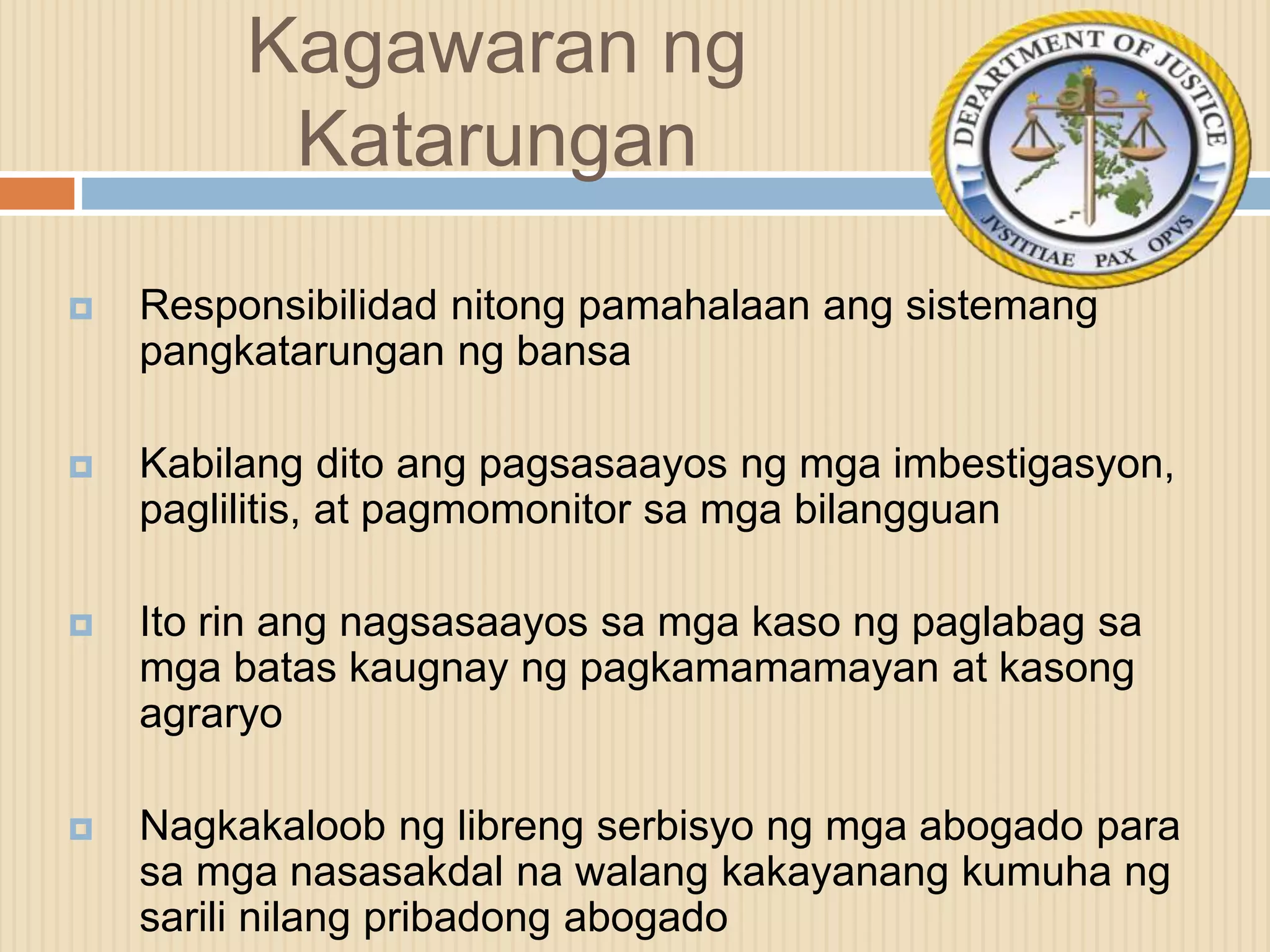 Sangay na Tagapagpaganap | PPTX