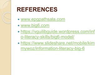 BIG 6 Information Literacy Model | PPT