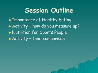 Sports peoples nutrition | PPT