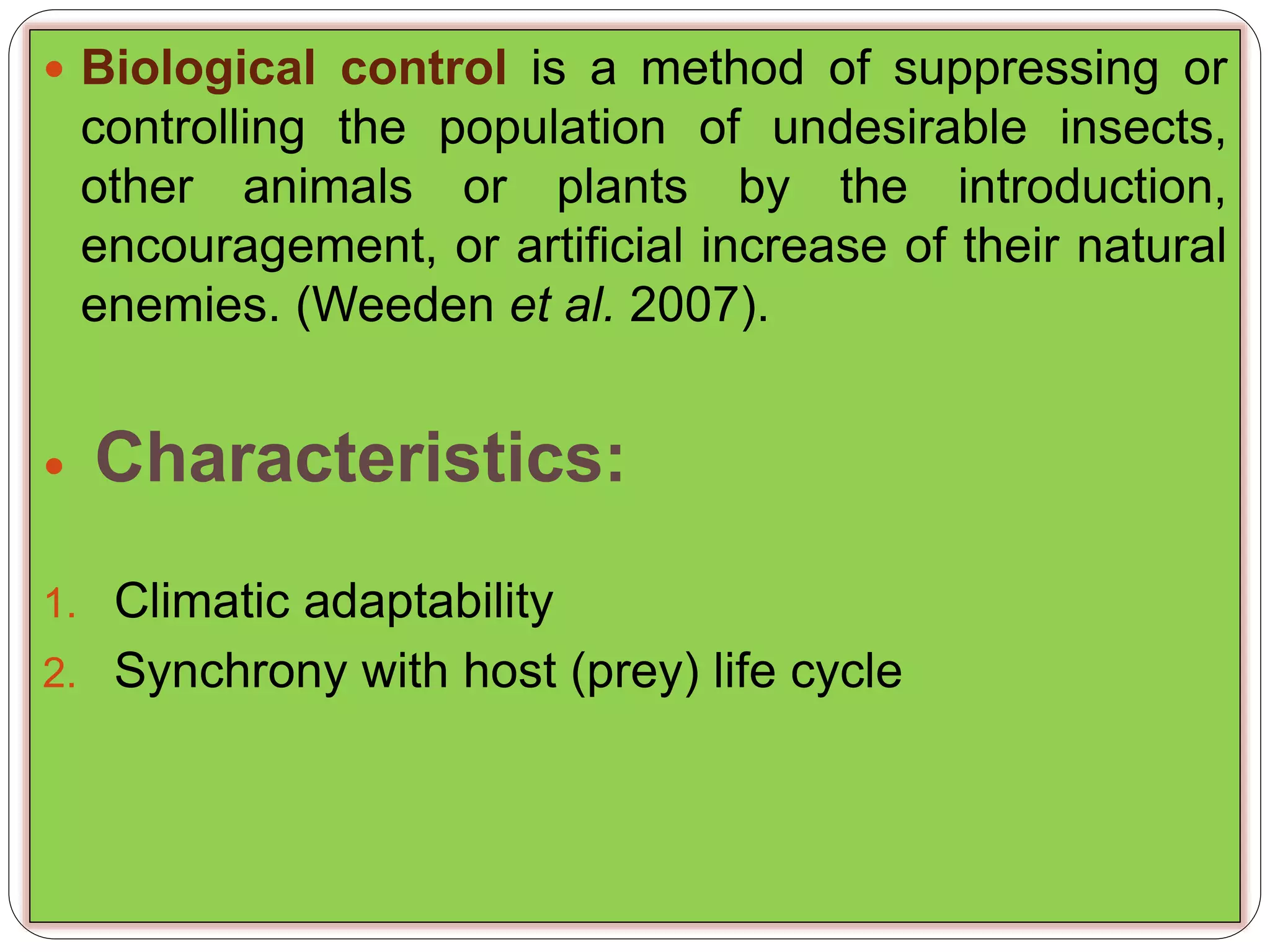 Role of biological control agent in crop protection | PPTX