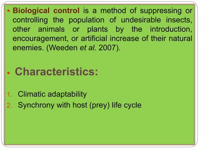 Role of biological control agent in crop protection | PPTX | Beekeeping ...