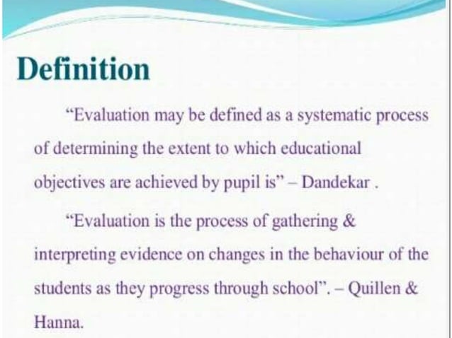 Meaning and Purpose of Evaluation | PPTX