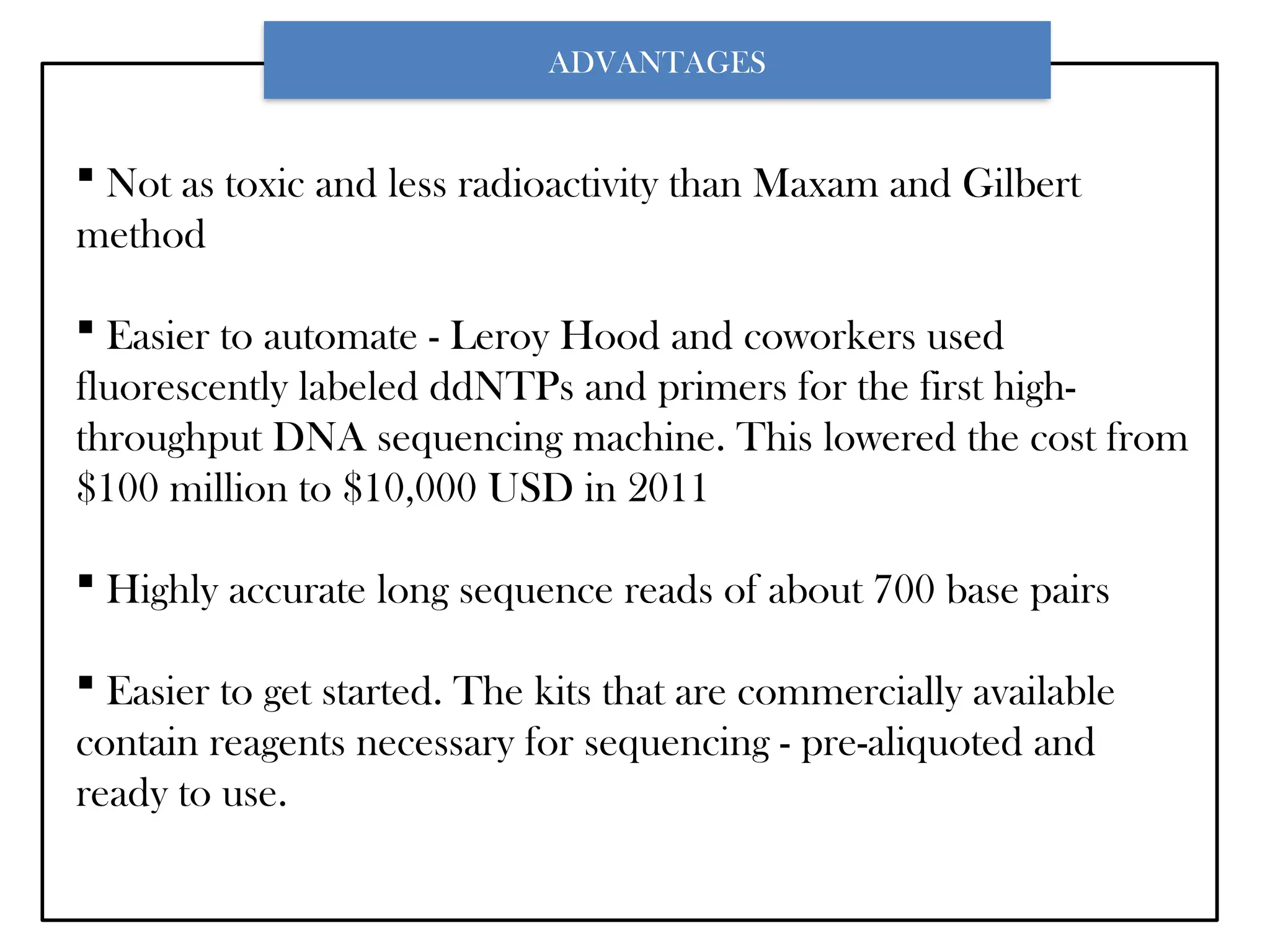 sanger method of dna sequencing in biology | PPTX