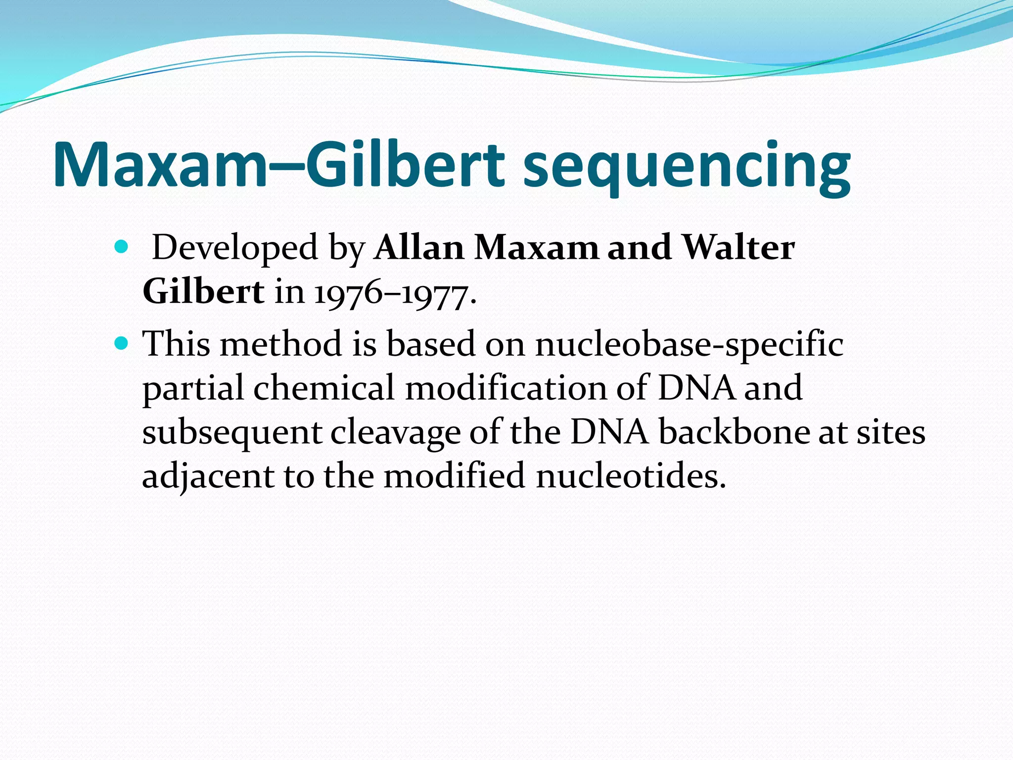 Sanger & maxam gilbert sequencing @ujjwalsirohi | PPT