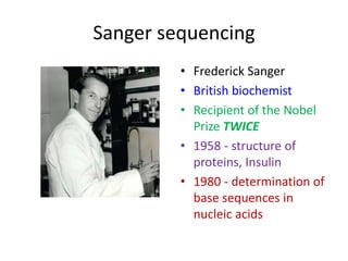 Sanger sequencing | PPTX