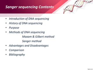 Sanger sequencing | PPTX