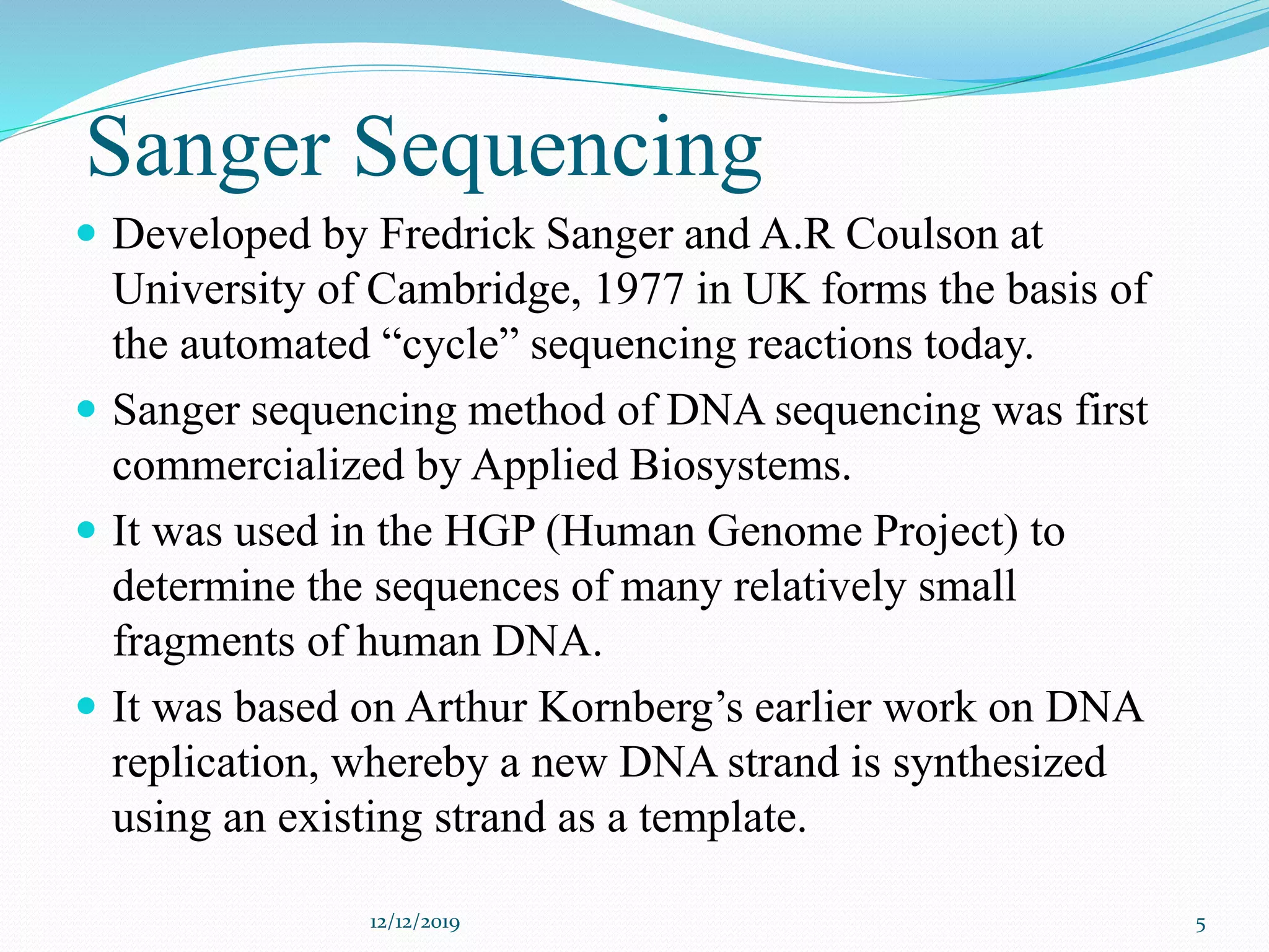 Sanger sequencing revised | PPTX