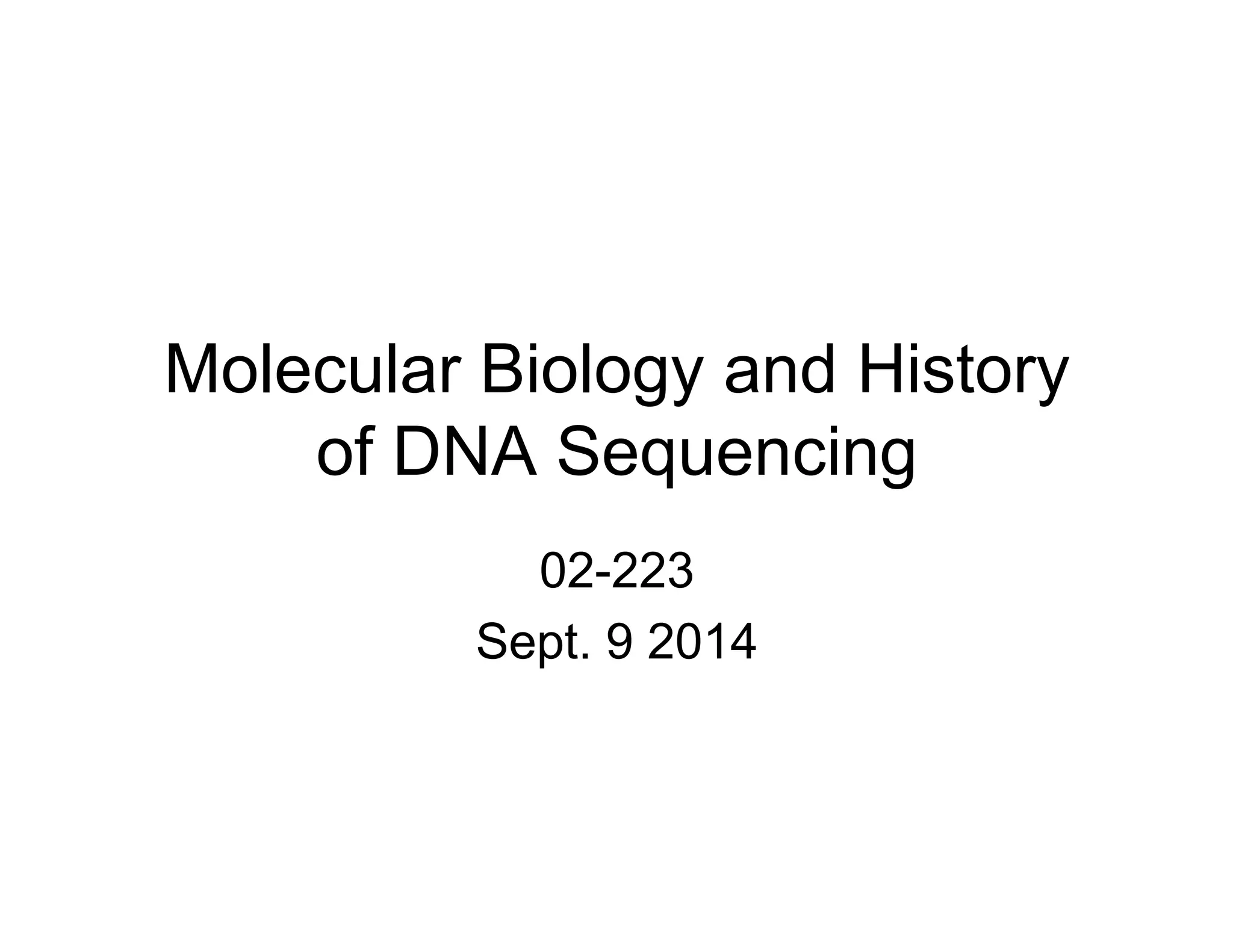 Sanger Sequencing | PDF