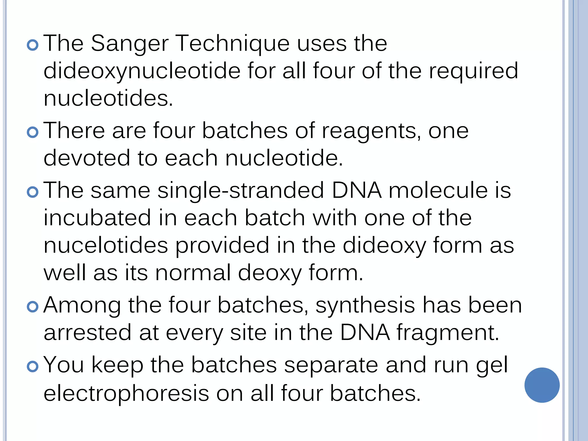Sanger Technique | PPTX