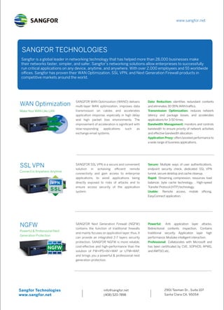 Sangfor SSL VPN Brochure | PDF | Cloud Computing | Internet