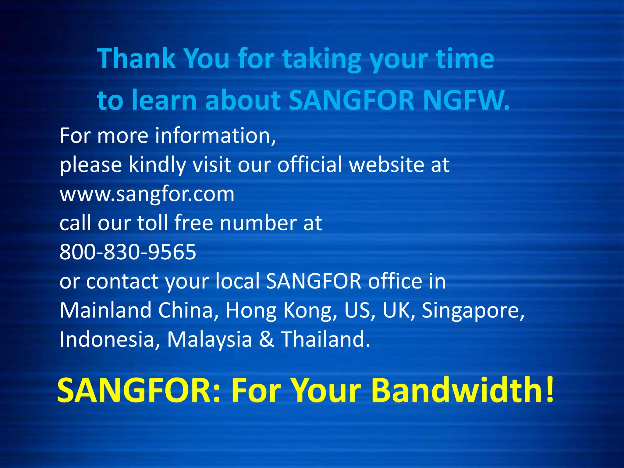 Sangfor ngfw 修订版 | PPTX