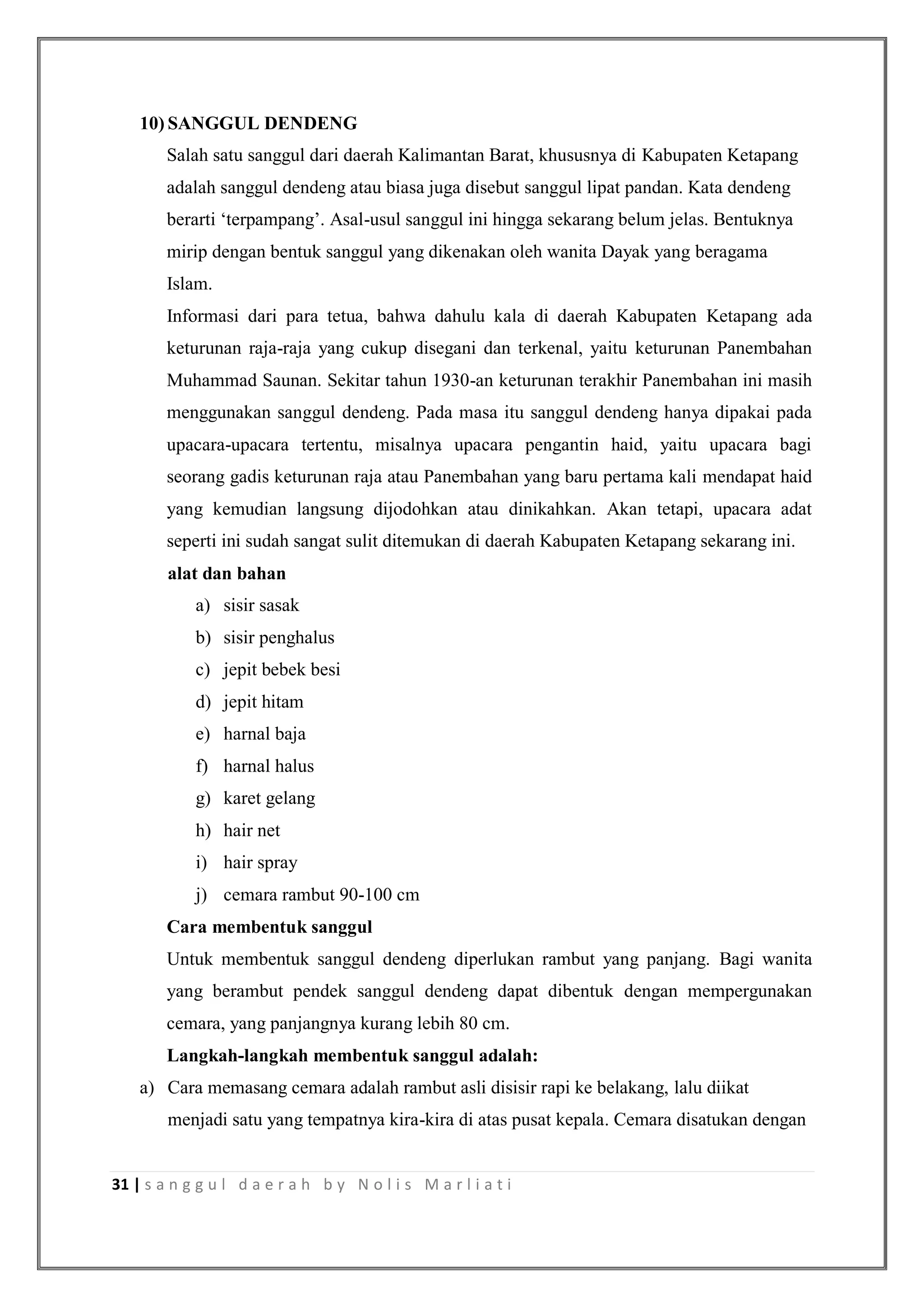 Sanggul tradisional | PDF