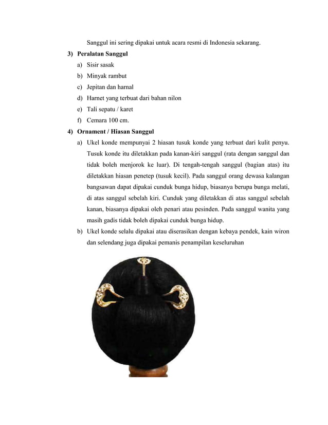 Sanggul Konde Pingkan dari Sulawesi Utara | DOCX