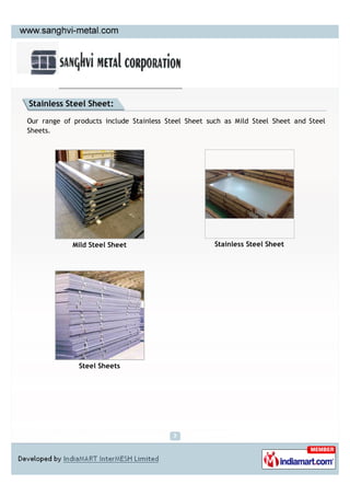 Sanghvi Metal Corporation,Mumbai, Stainless Steel & Carbon Steel pipe fittings | PDF