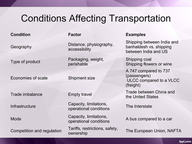 Transportation of fruits and vegetables | PPT