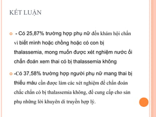 Sang loc thalassemia | PDF