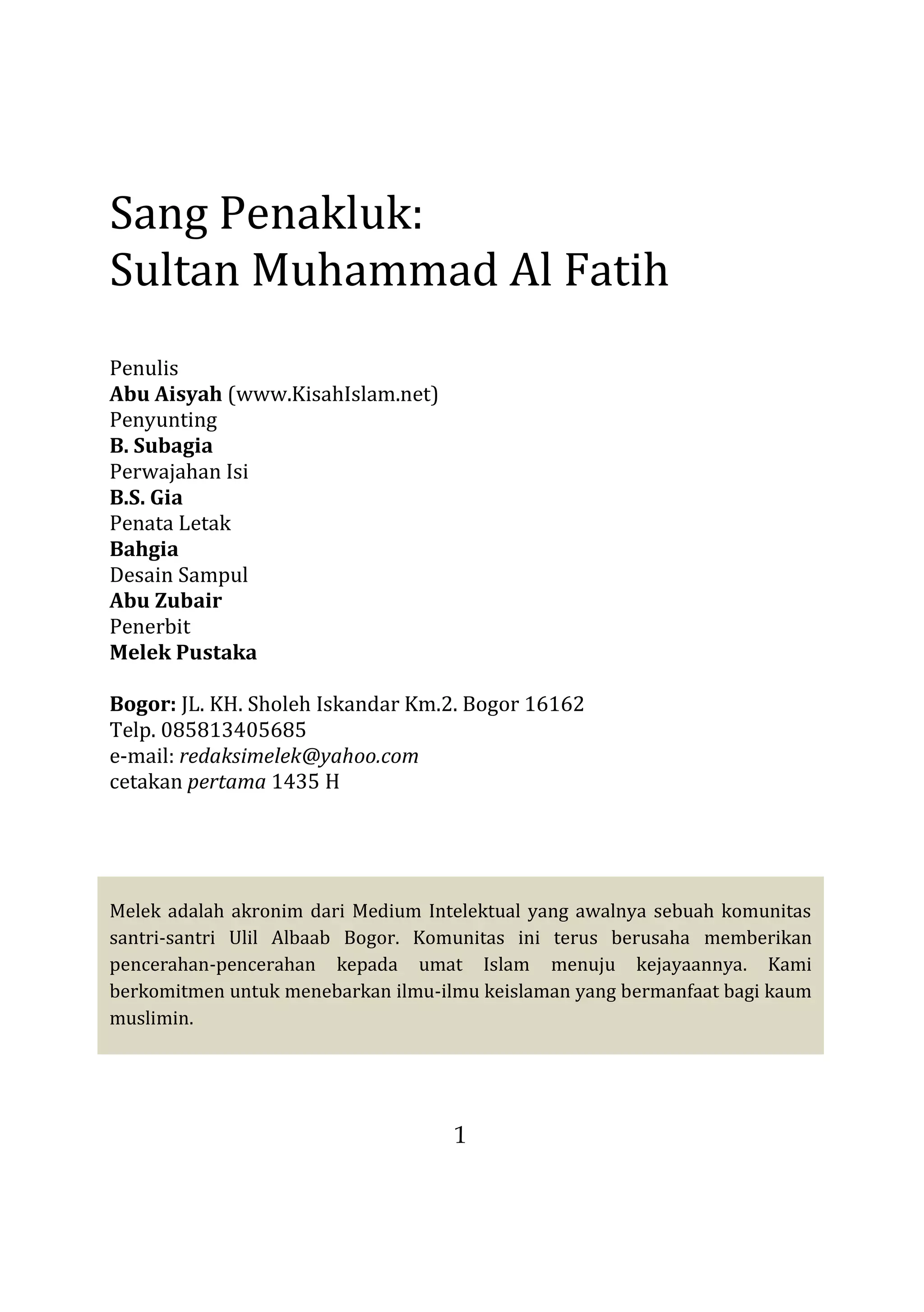 Sultan Muhammad Al Fatih | PDF