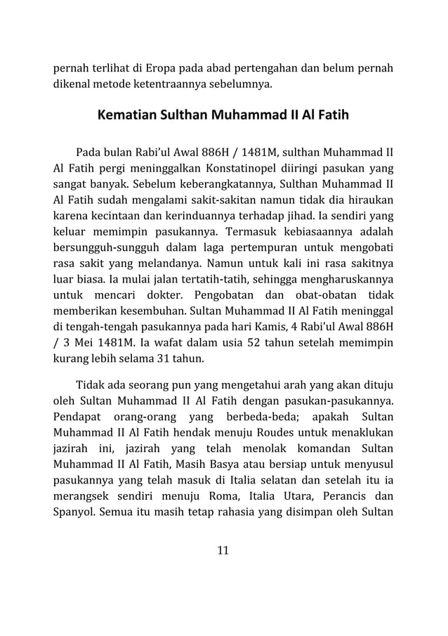 Sultan Muhammad Al Fatih | PDF