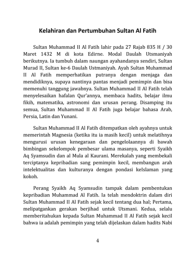 Sultan Muhammad Al Fatih | PDF