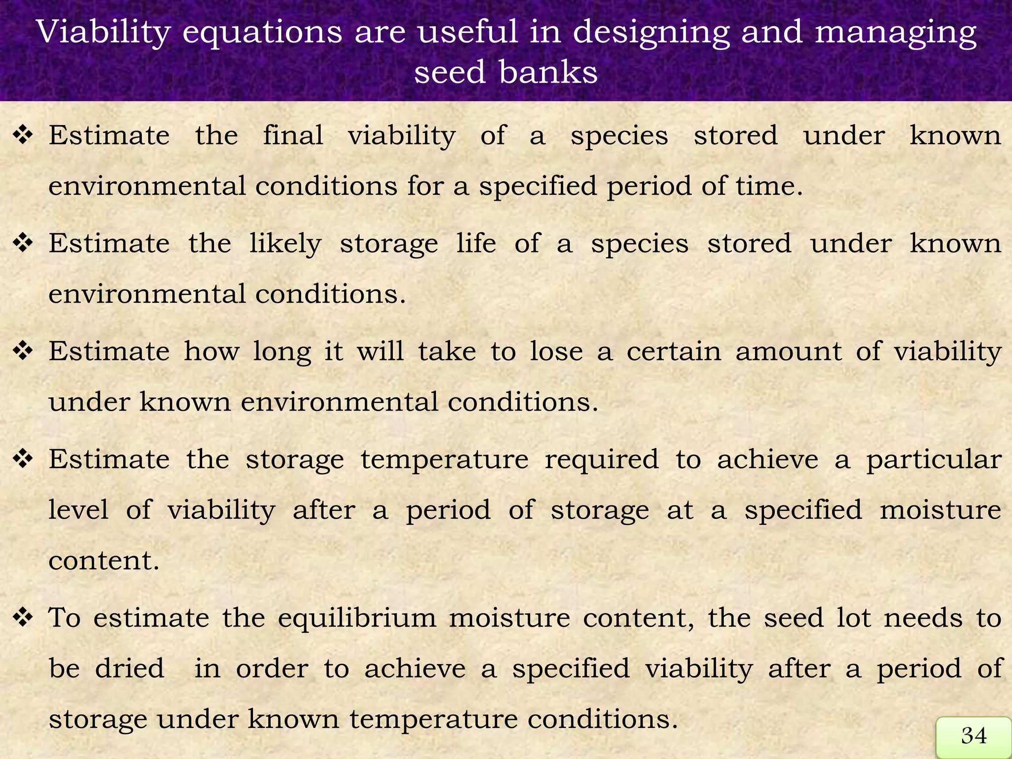seed storability and viability | PPTX