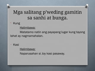 SANHI-AT-BUNGA GRADE 7 FILIPINO DEMO TEACHING | PPTX