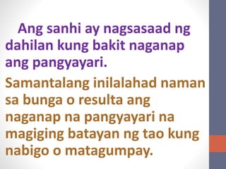 Sanhi at bunga | PPTX