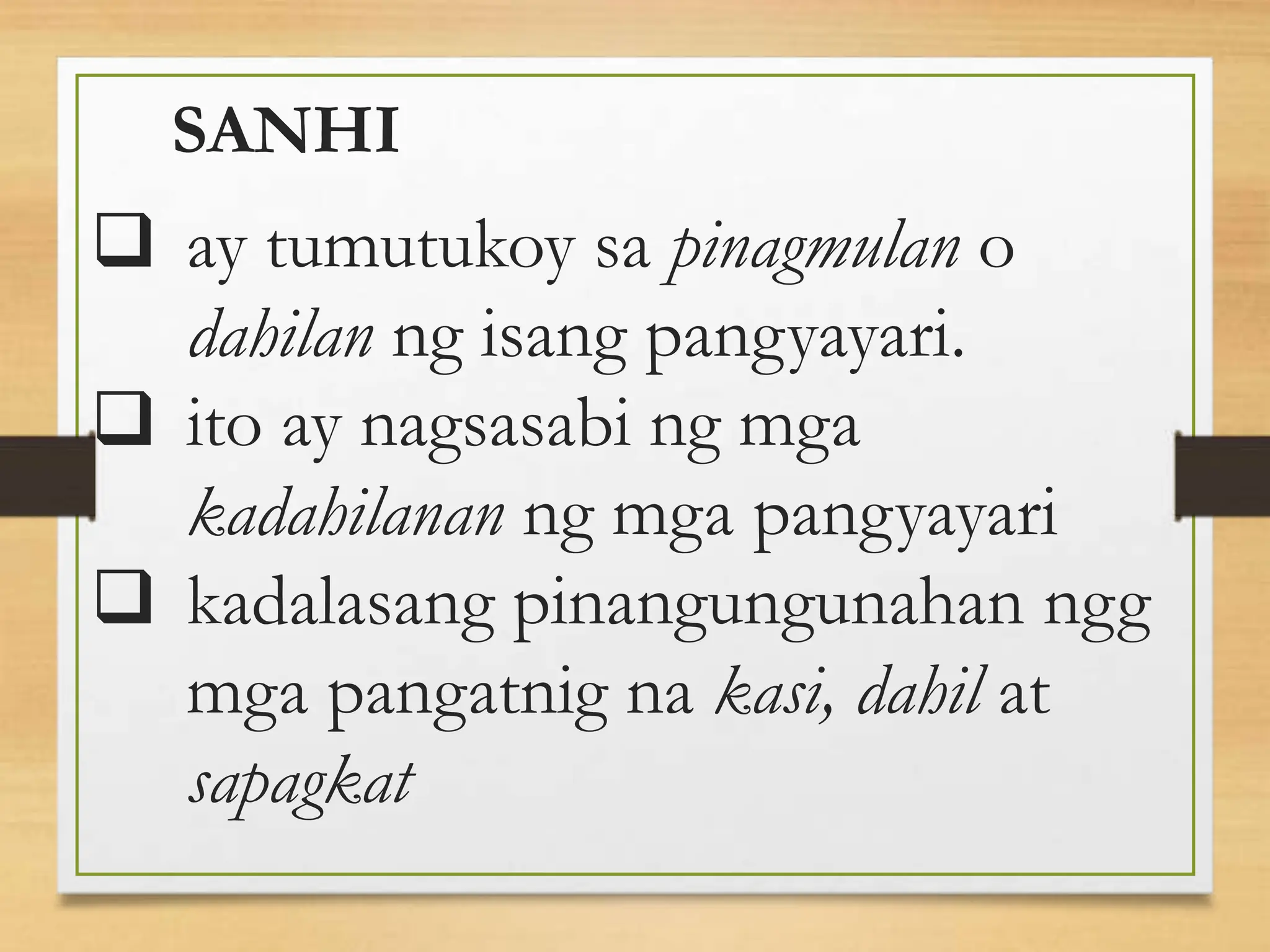 sanhi at bunga powerpoint presentation for filipino | PPTX