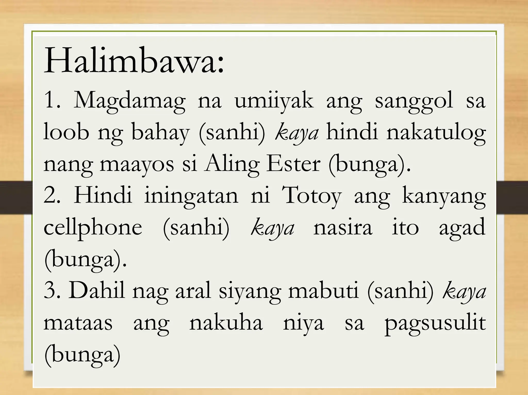 sanhi at bunga powerpoint presentation for filipino | PPTX