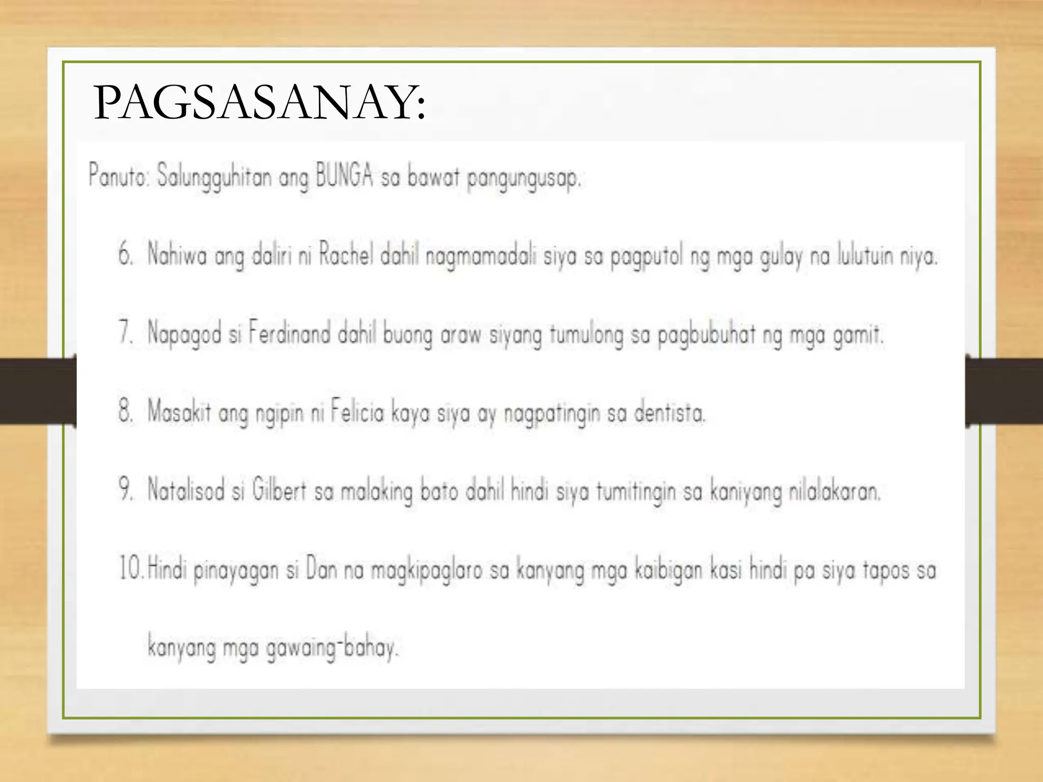 sanhi at bunga powerpoint presentation for filipino | PPTX