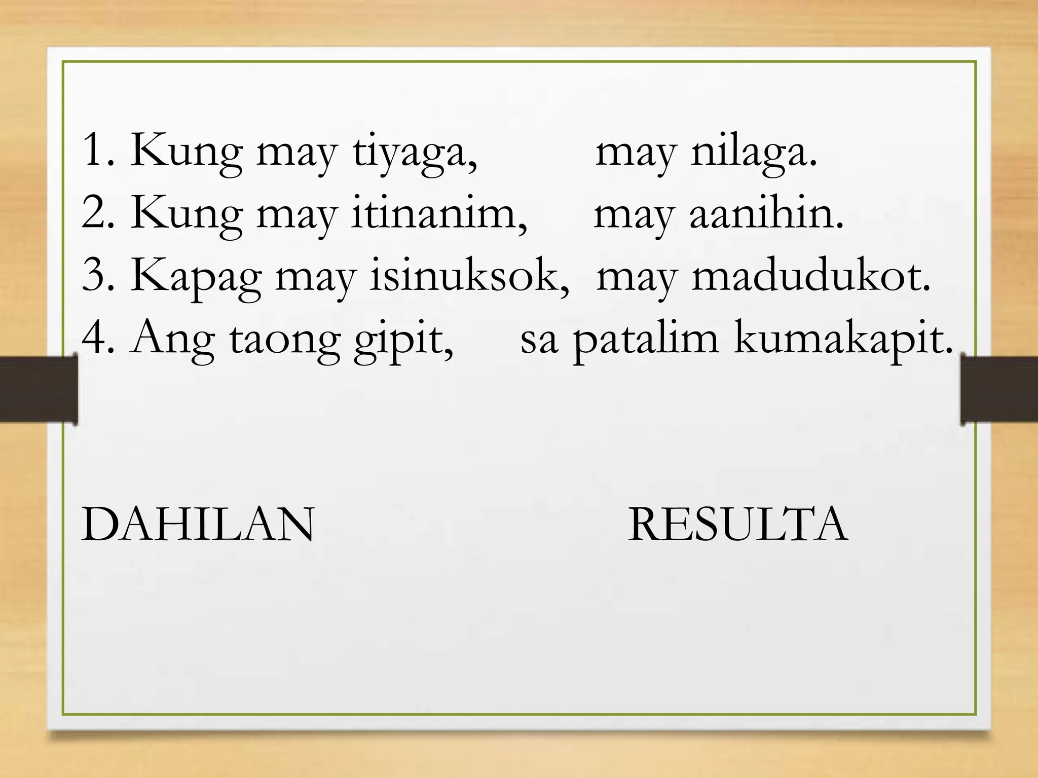 sanhi at bunga powerpoint presentation for filipino | PPTX