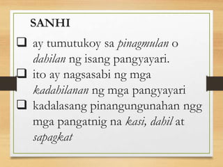 sanhi at bunga powerpoint presentation for filipino | PPTX