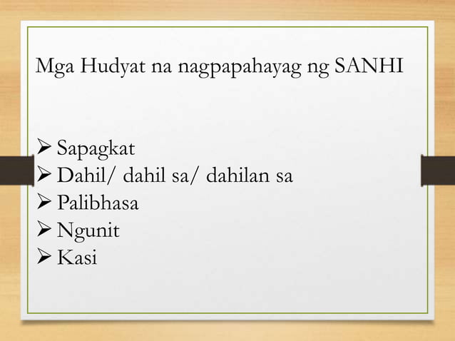 sanhi at bunga powerpoint presentation for filipino | PPTX