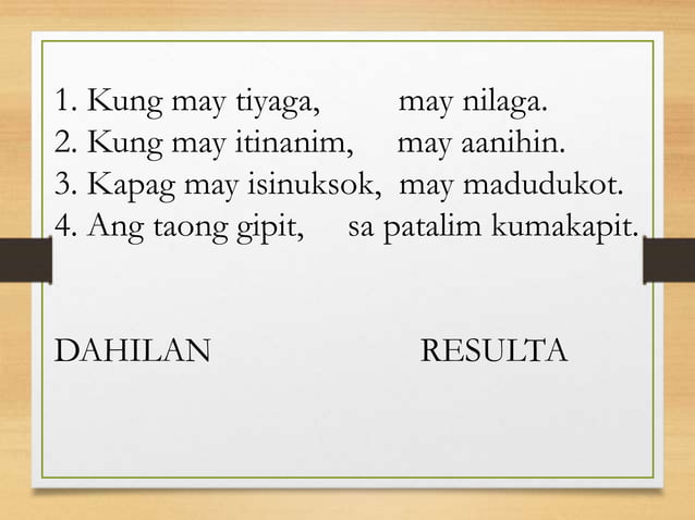 sanhi at bunga powerpoint presentation for filipino | PPTX