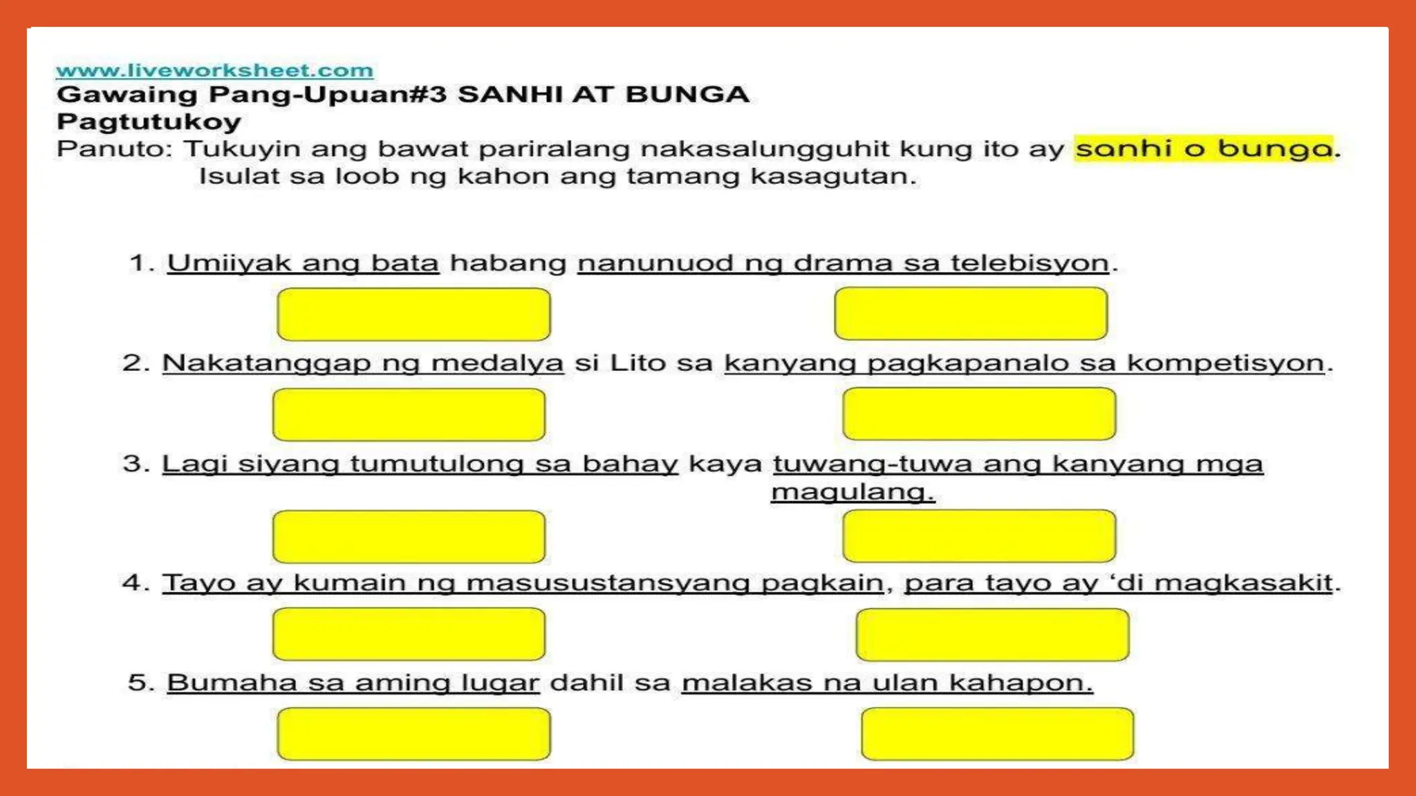 Sanhi at bunga sample activities Filipino4.pptx