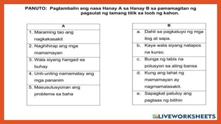 Sanhi at bunga sample activities Filipino4.pptx