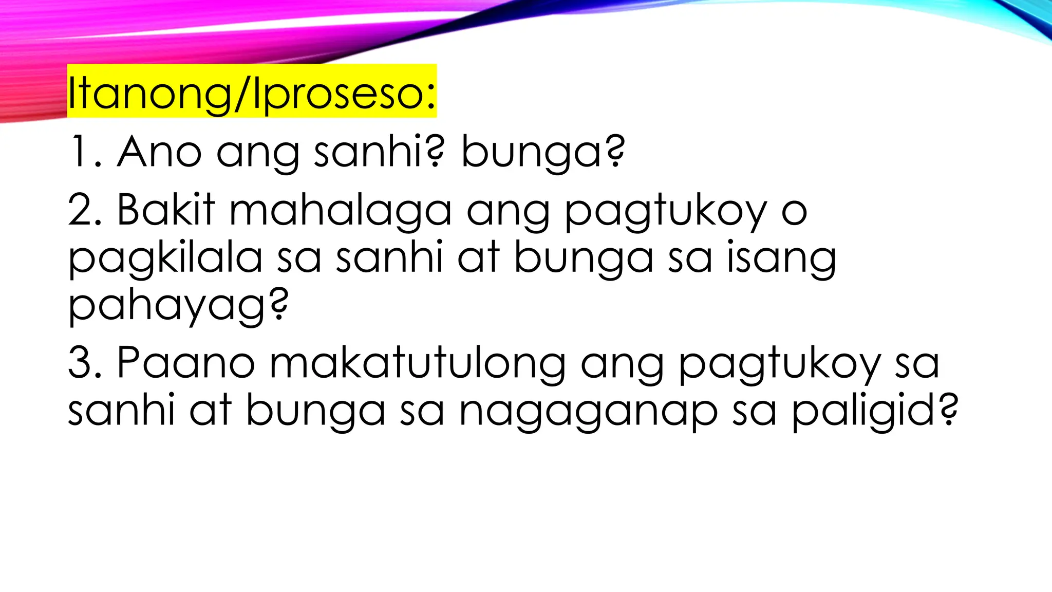 SANHI AT BUNGA (mga halimbawa nito at katuturan | PPTX
