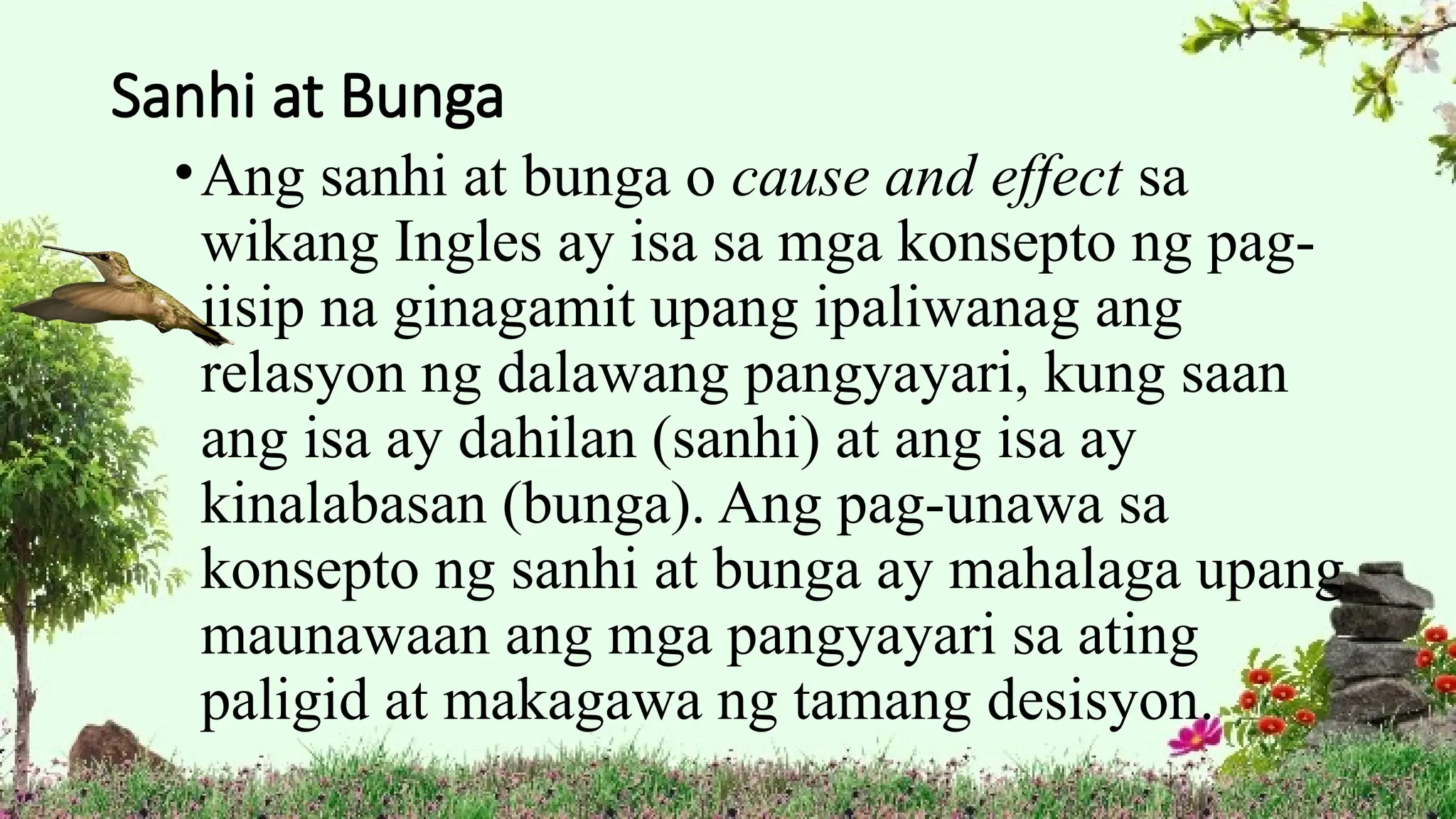 Sanhi at bunga demons.pptx for Grade five | PPT
