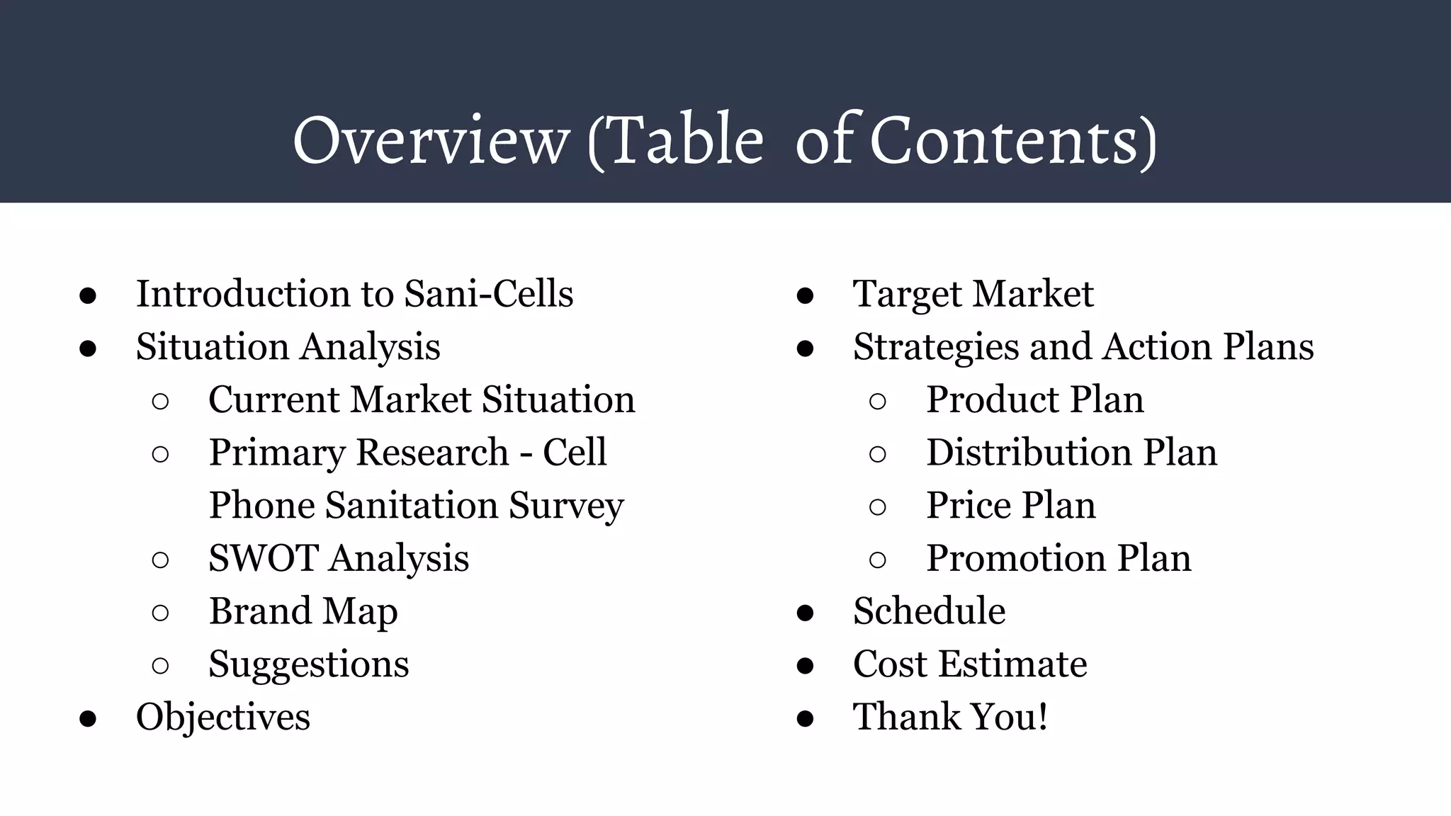 Sani-Cells Corp Development & Promotion Strategy | PPT