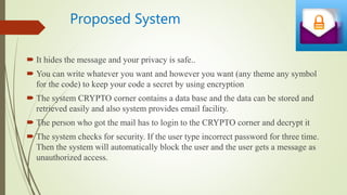 PROJECT REPORT ON CRYPTOGRAPHIC ALGORITHM | PPTX