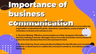 Business communication type of business communication importance of ...