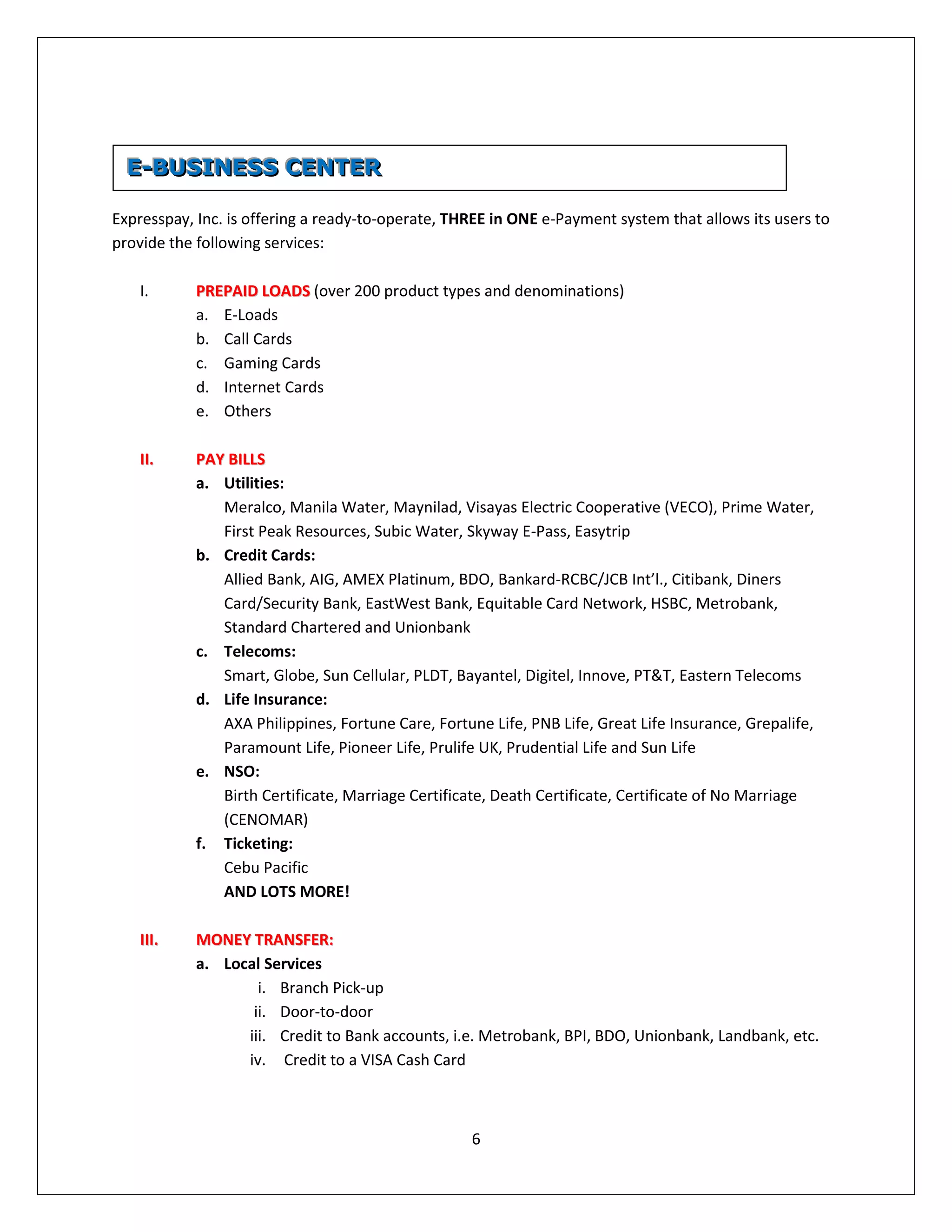 Expresspay Company Profile | PDF