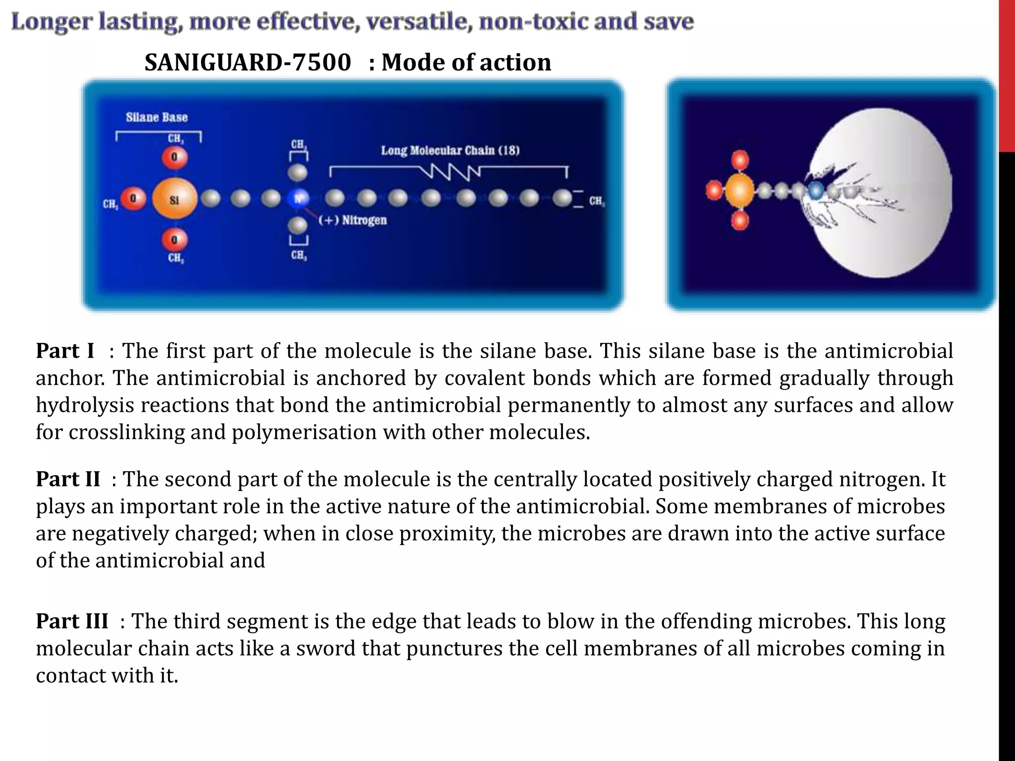 Sanigard 7500. Silane Quat Antimicrobial | PPTX | Science