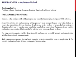 Sanigard 7500. Silane Quat Antimicrobial | PPTX