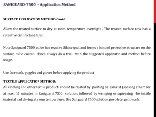 Sanigard 7500. Silane Quat Antimicrobial | PPTX
