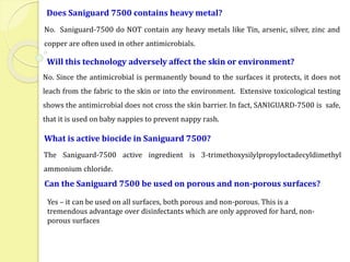 Saniguard 7500.Silane Quat Antimicrobial . FAQ | PPTX