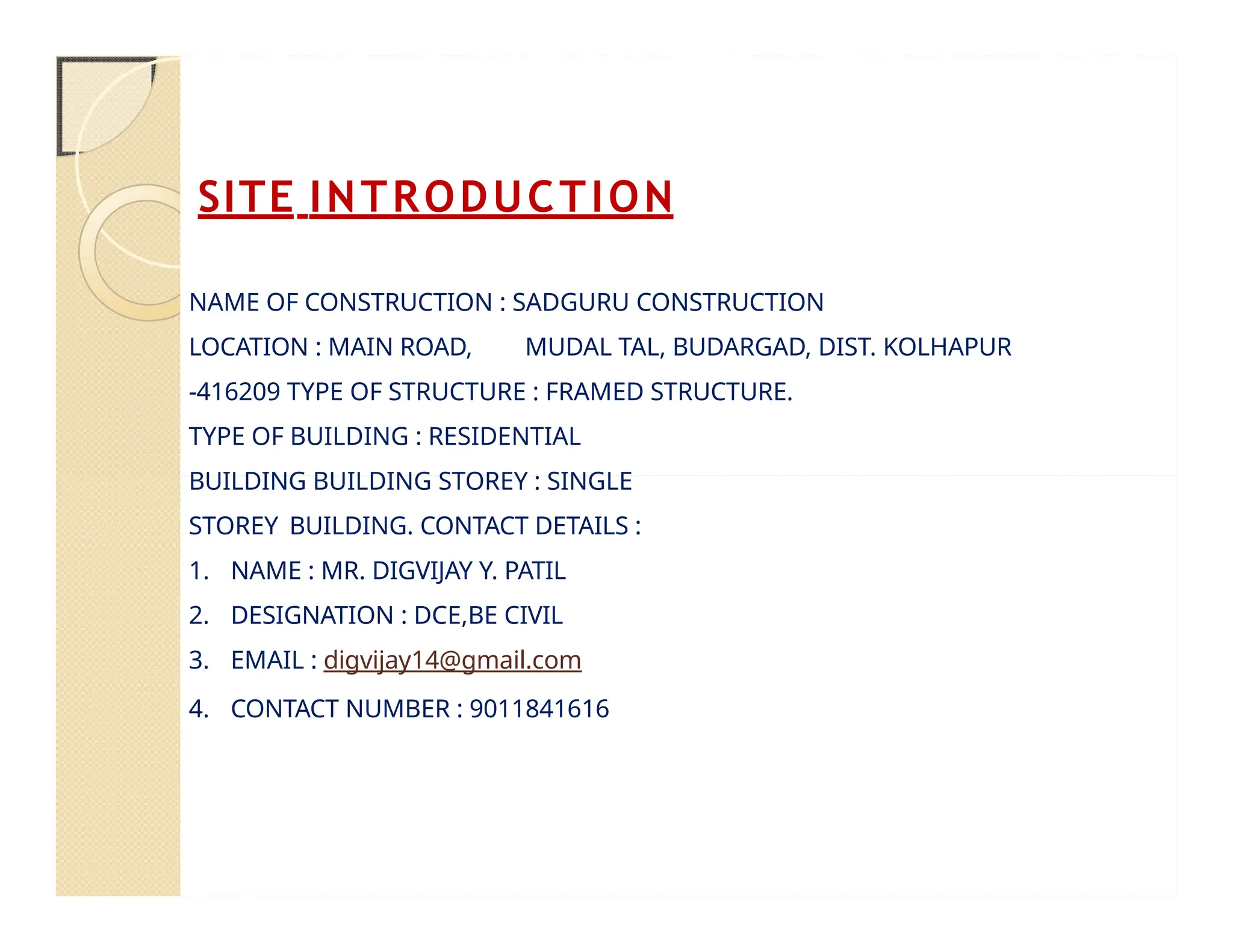 Inplant tranning Building contraction .pptx