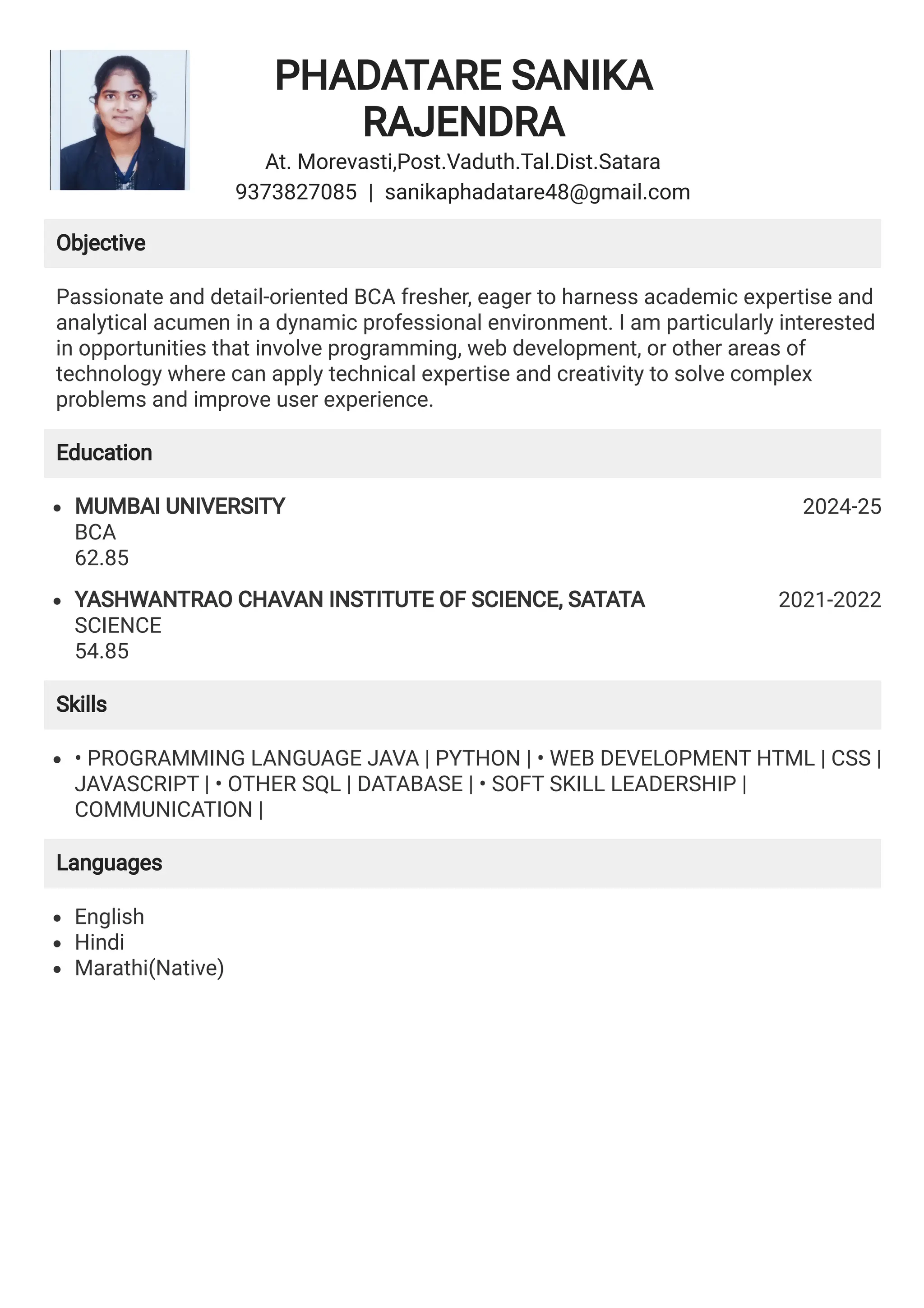 Sanika Rajendra Phadatare resume for career 2.pdf