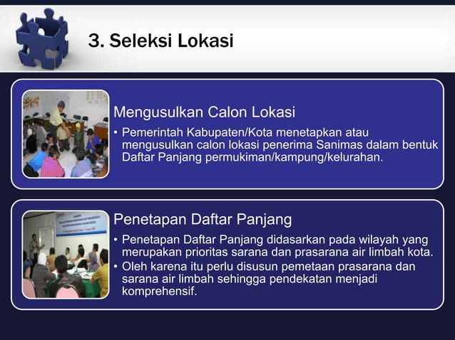 Tahapan Pelaksanaan SANIMAS (Sanitasi Berbasis Masyarakat) | PPTX