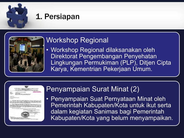 Tahapan Pelaksanaan SANIMAS (Sanitasi Berbasis Masyarakat) | PPTX